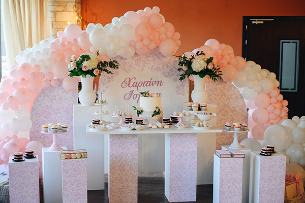 Διακόσμητικές ιδέες βάπτισης κοριτσιού με pale pink αποχρώσεις - EverAfter